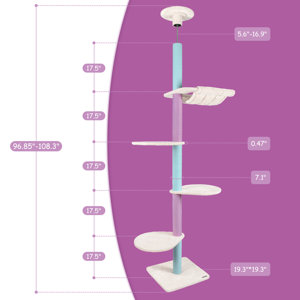 Tucker Murphy Pet™ Fatina 108.3'' H Cat Tree, Ceiling Cat Tower with ...