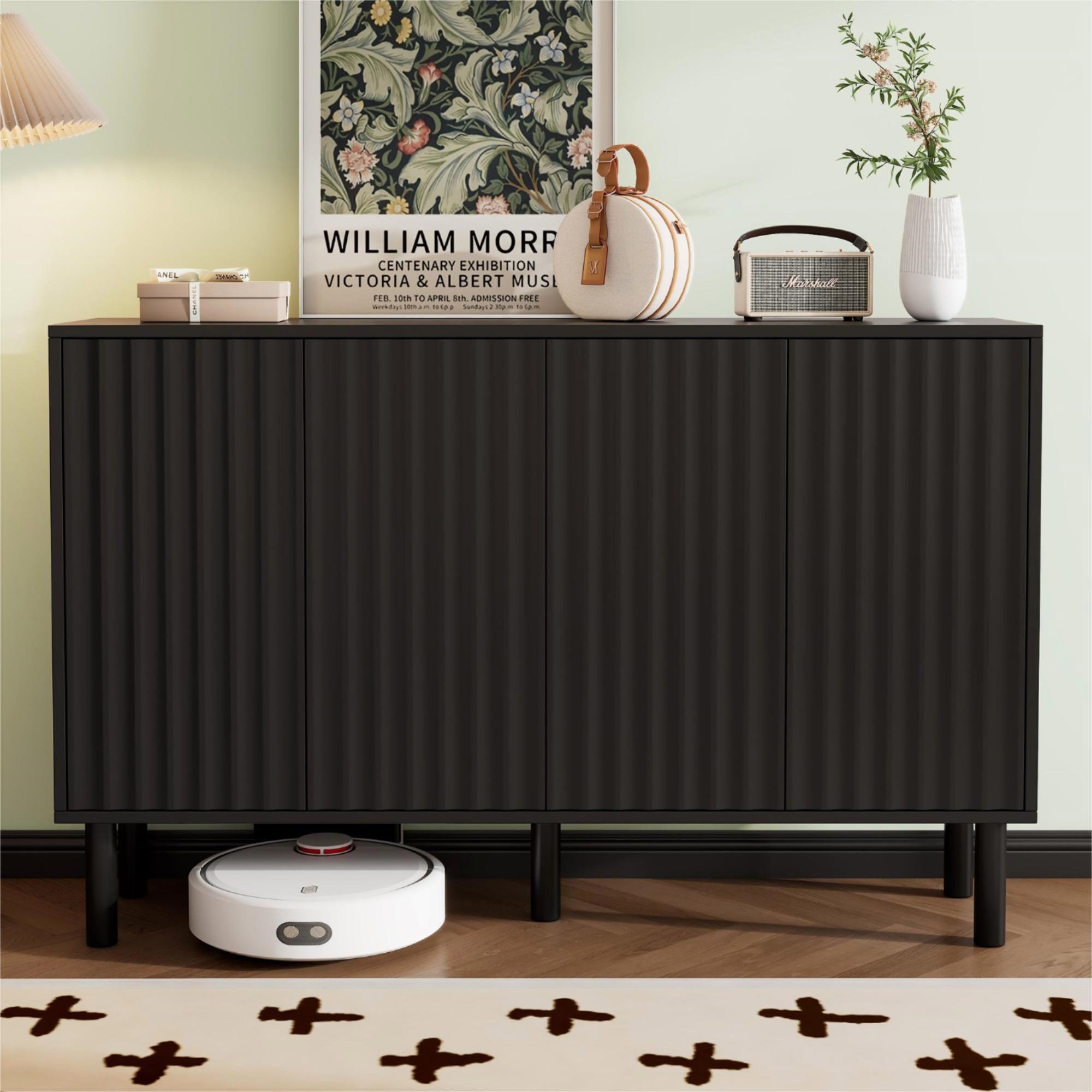 George Oliver Luxurious Shoe Cabinet With 5 Metal Legs, Modern Tv Stand ...