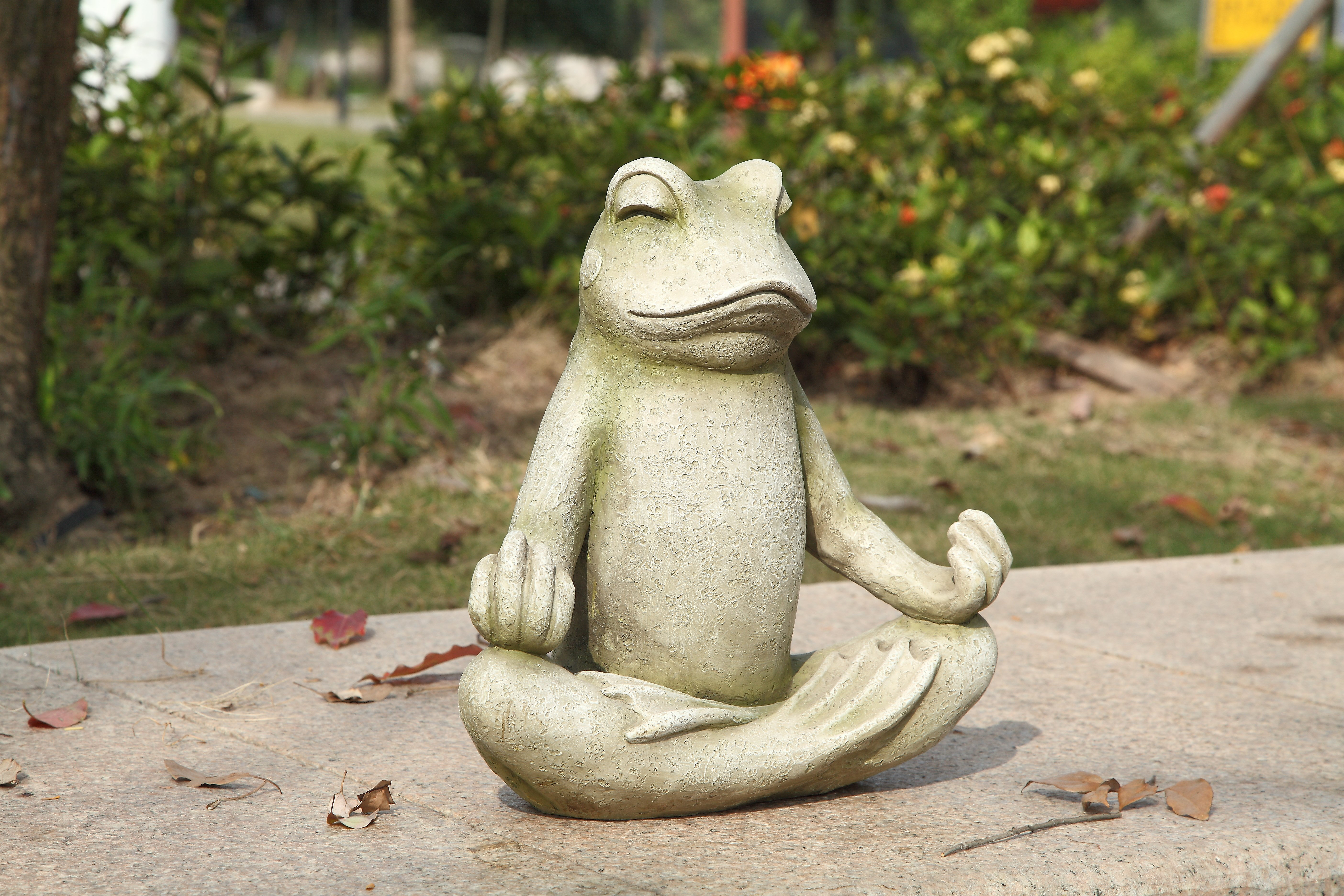 Hi-Line Gift Ltd. Frog Sitting in Lotus Posture Statue & Reviews | Wayfair