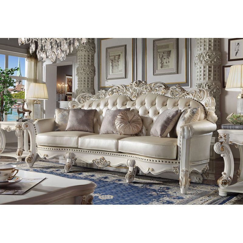 World Menagerie Cabildo Transitional 113''L Rolled Arms Sofa with 6 ...