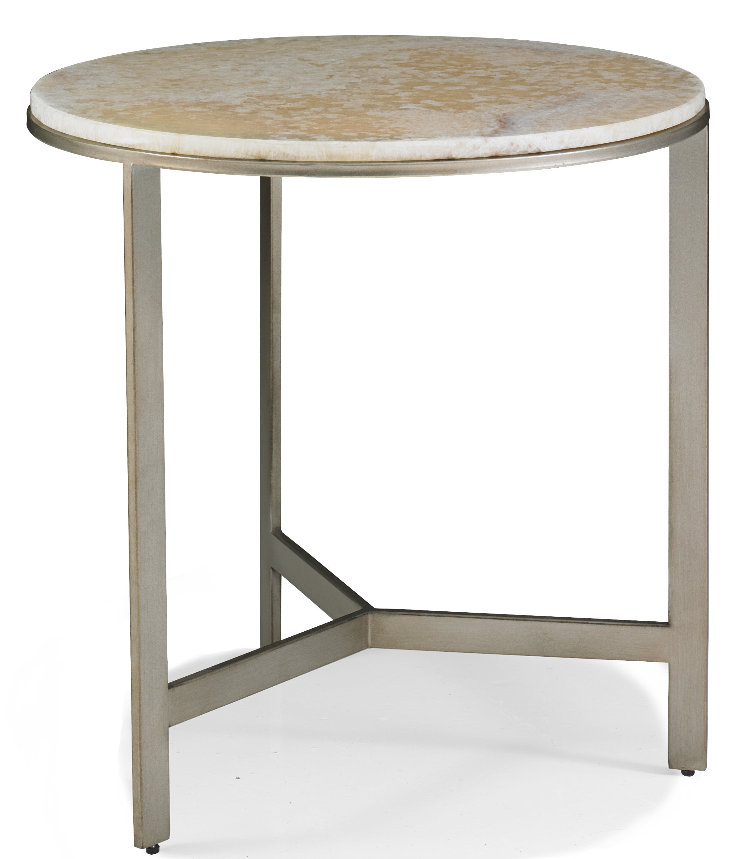 Hickory White Grace Stone Top End Table | Wayfair