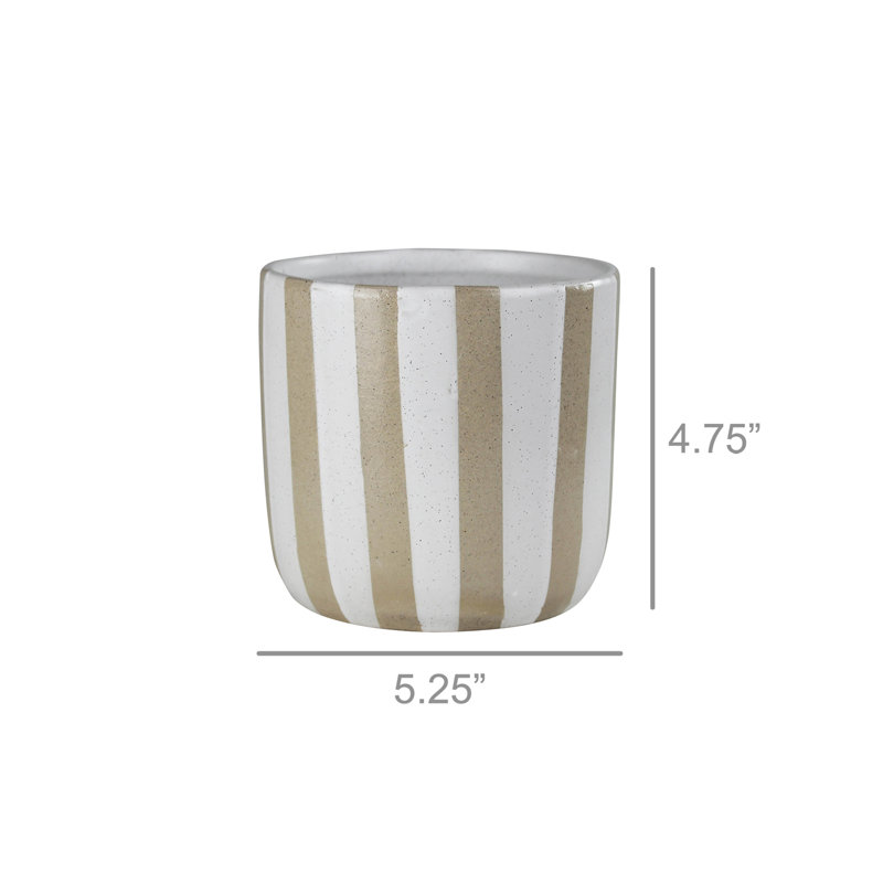 Beachcrest Home Rainee Stripes Cachepot | Wayfair