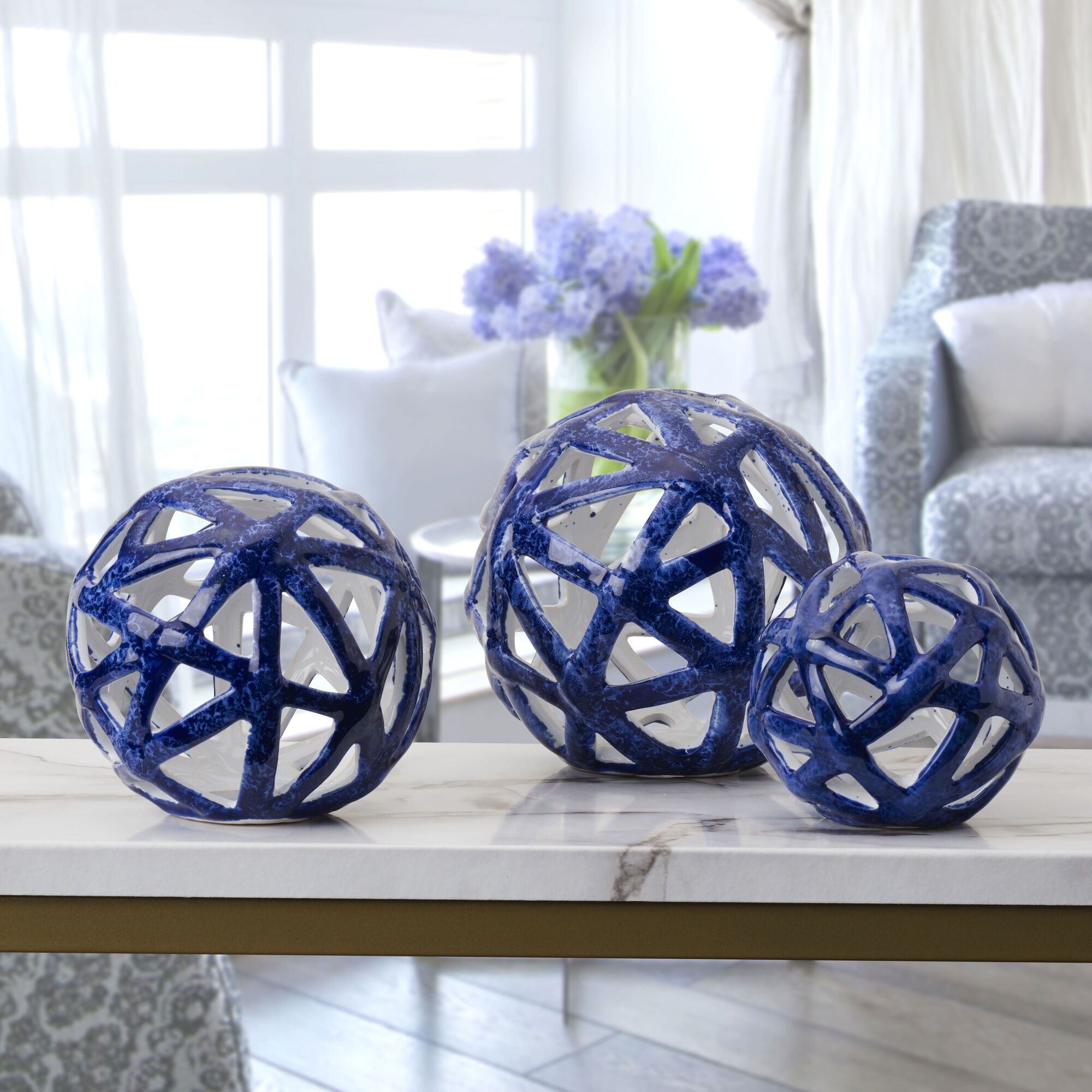 Elements 3 Piece Decorative Spheres Sculpture Set - Wayfair Canada