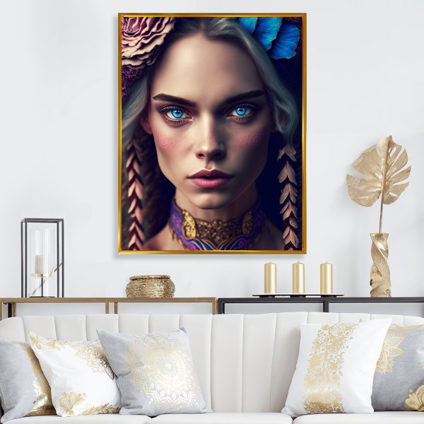 Dakota Fields Lasheena Bohemian Woman With Blue Eyes VI On Canvas Print ...