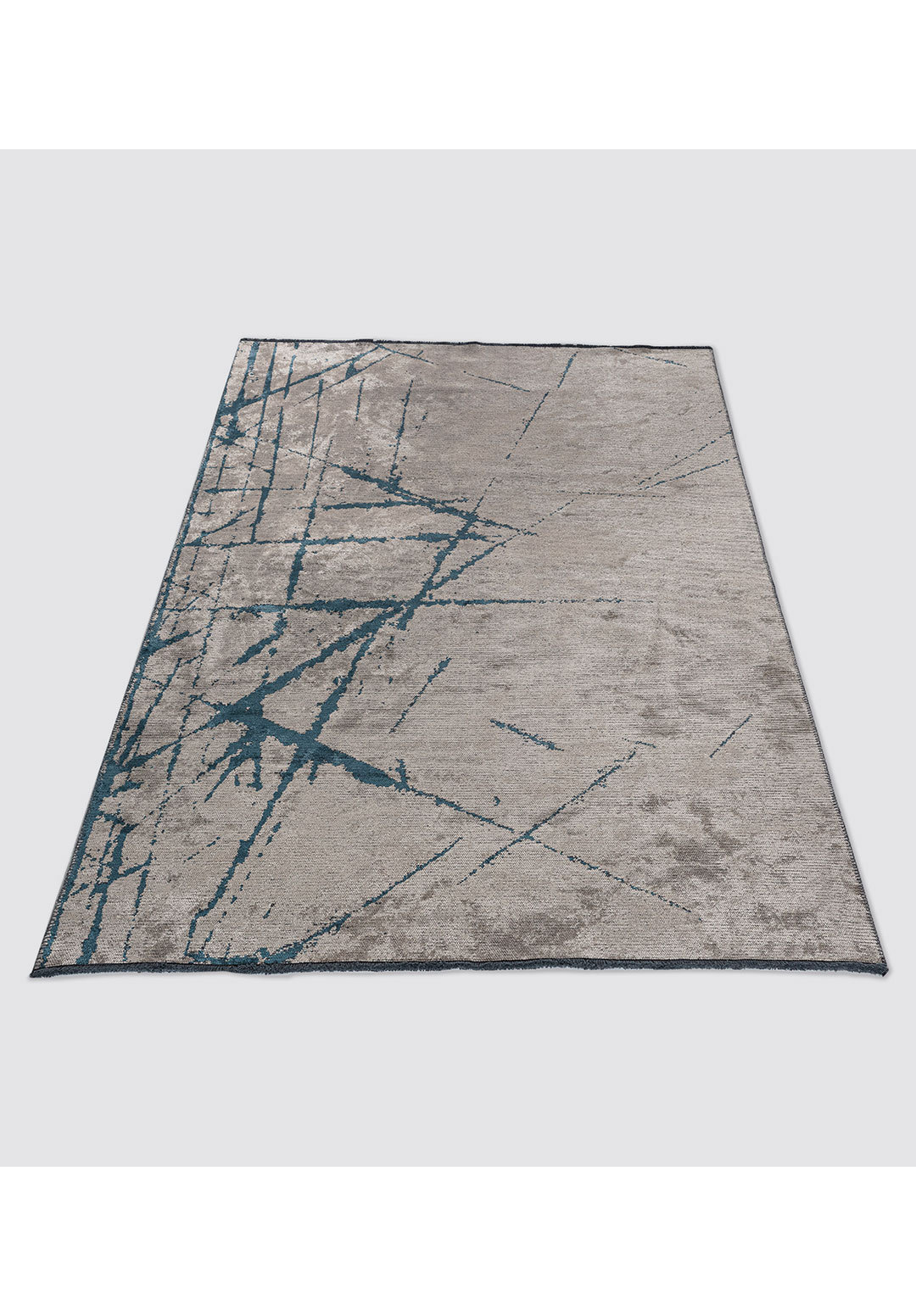 Ivy Bronx Blue Abstract Area Rug, Hand Loom using Cotton,Polyester ...