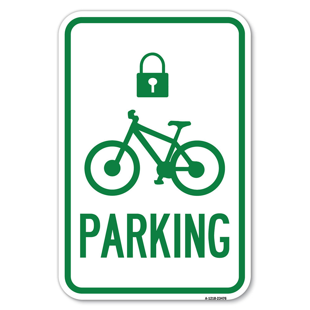 SignMission Parking (With Cycle And Lock Symbol)/23476 - Wayfair Canada