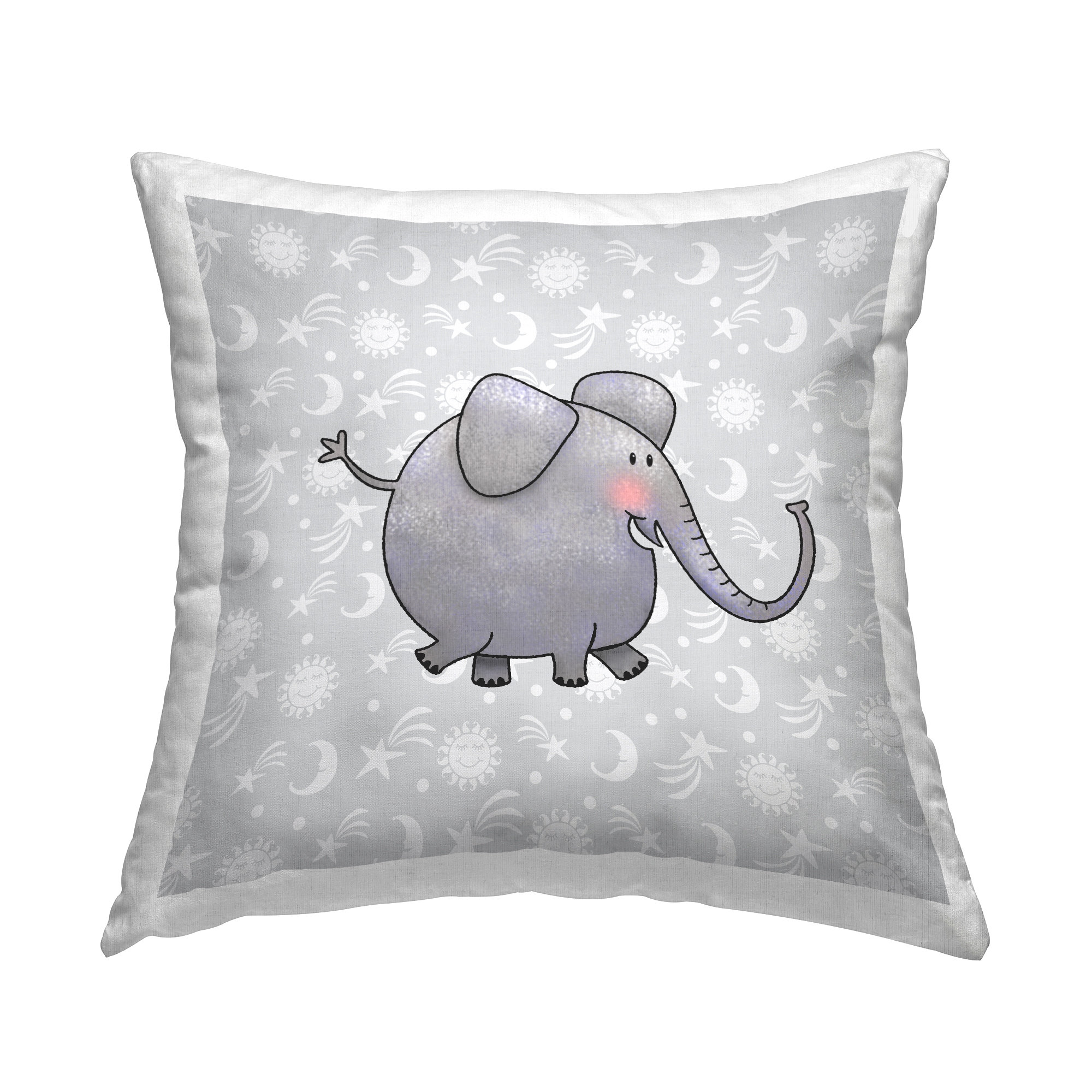 Stupell Industries Patterned Elephant Nursery Decorative Printed Throw ...