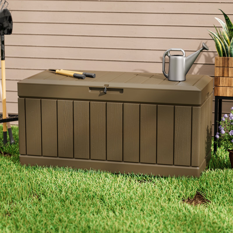 Furmax 90 Gallon Water Resistant Lockable Deck Box & Reviews | Wayfair