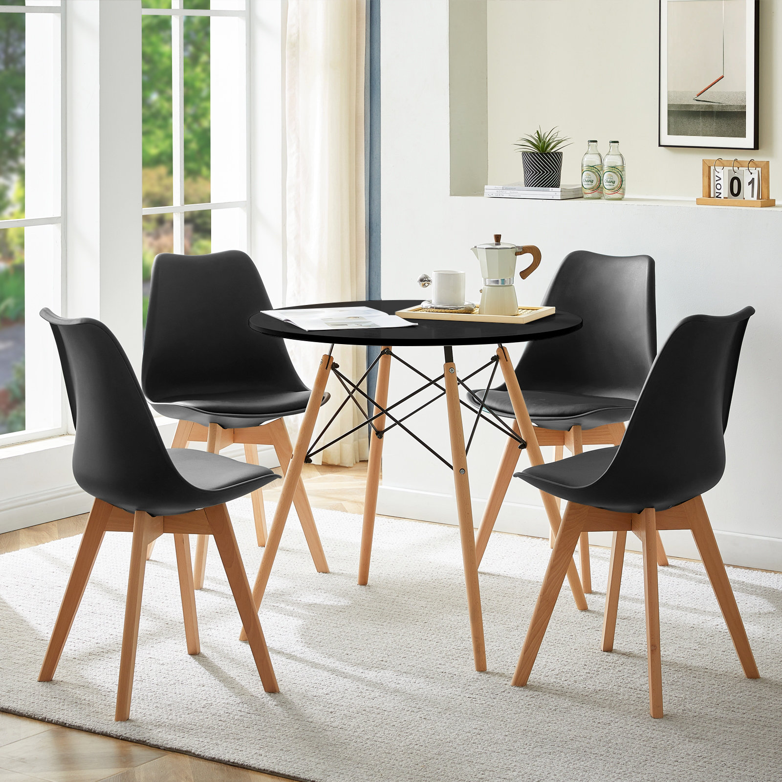 George Oliver Gweneth 4 - Person Dining Set & Reviews | Wayfair