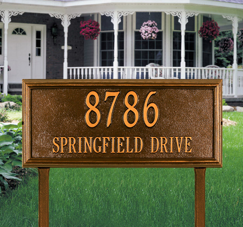Whitehall Products Springfield Rectangle 2 Line Estate Lawn Address ...