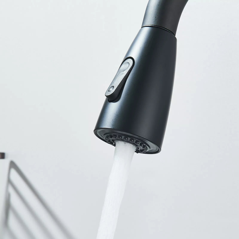 Belfry Kitchen Kitchen Sink Faucet 1 Hole Single Handle 360° Swirl Pull ...