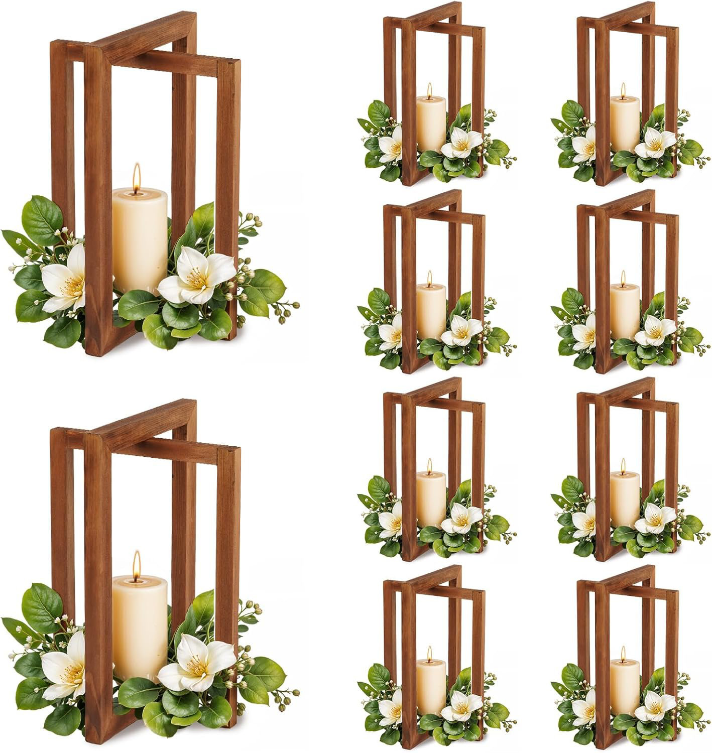 Latitude Run® Wedding Centerpieces For Tables Foldable Wooden Candle ...