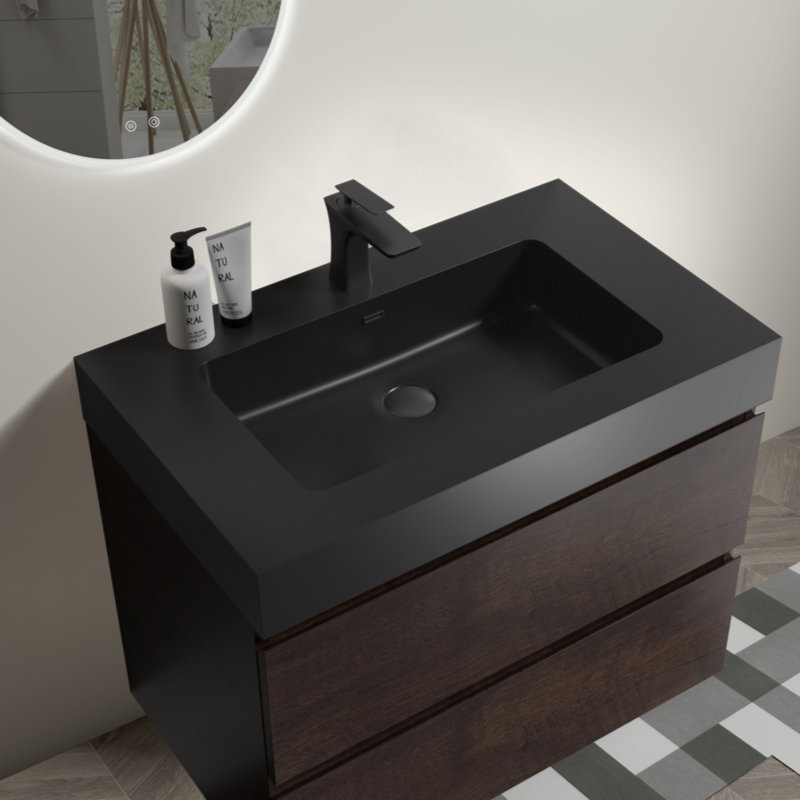 Ebern Designs Integrated Engineered Quartz Basin Without Drain And ...