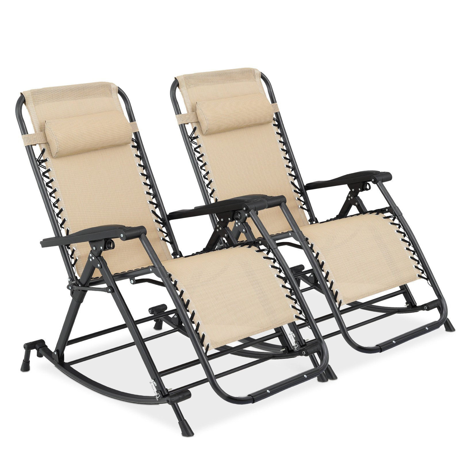 Arlmont & Co. Ocella Foldable Zero Gravity Lounge Chairs, Outdoor ...