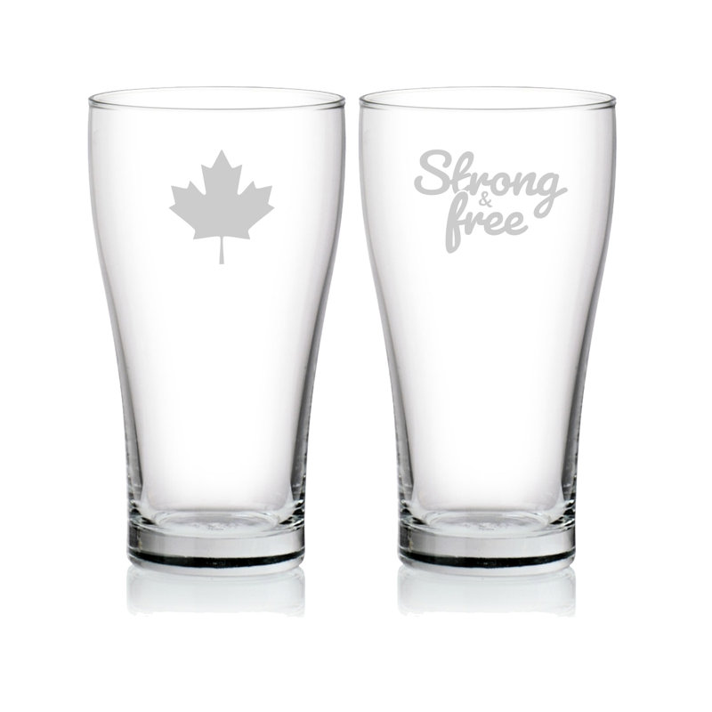 Cuisivin Maple Leaf Strong & Free Beer Glass - 6 pk - Wayfair Canada
