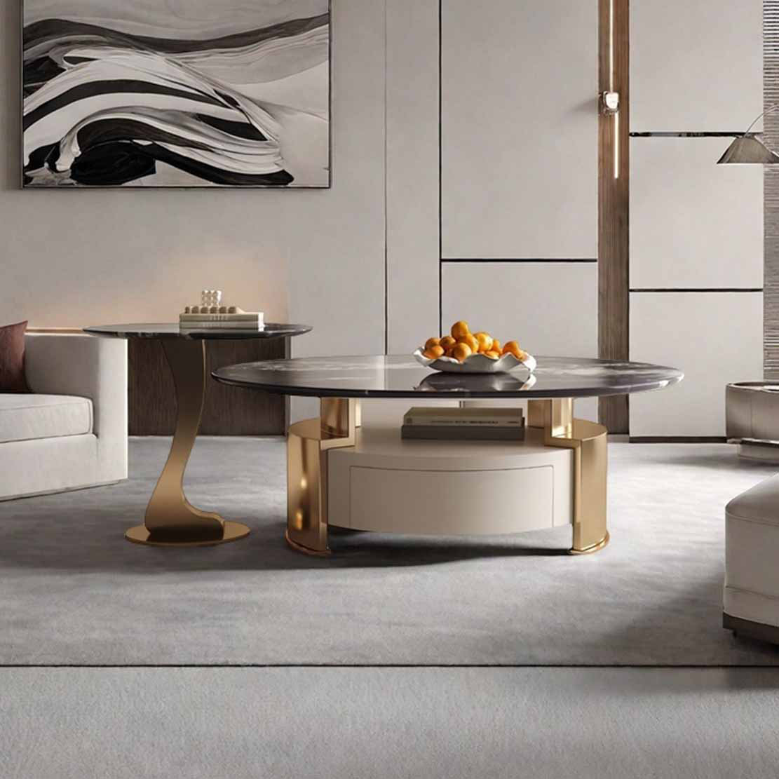 Wu's StylishVault Creative supercrystalline stone coffee table | Wayfair