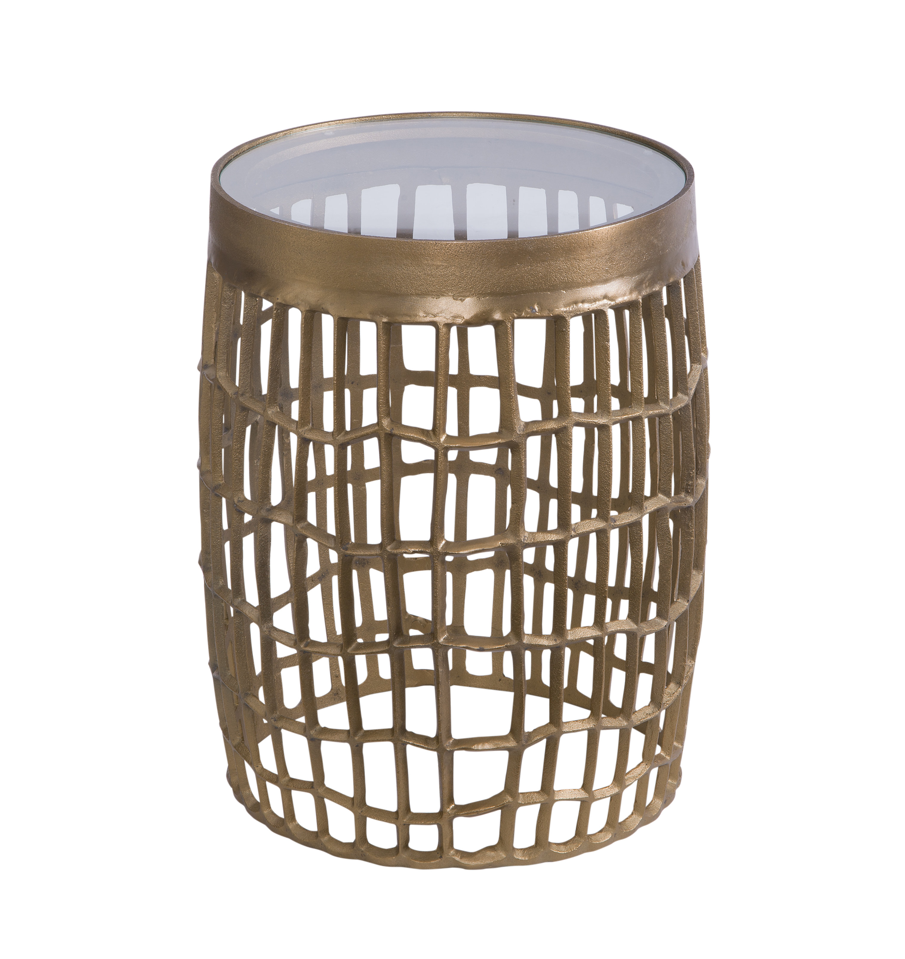 Loon Peak® Harper Glass Frame End Table | Wayfair