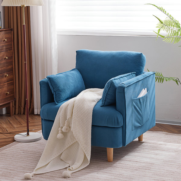 Ebern Designs Macarter Upholstered Chair And A Half - Wayfair Canada