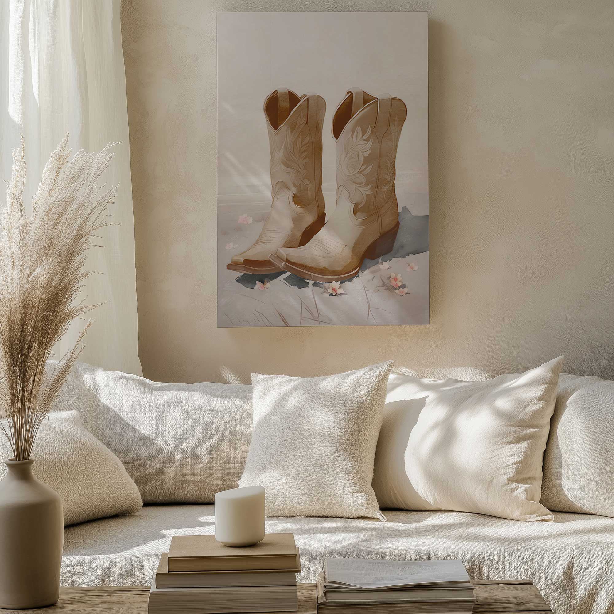 Ophelia & Co. Sandy Cowboy Essentials I Wrapped Canvas | Wayfair