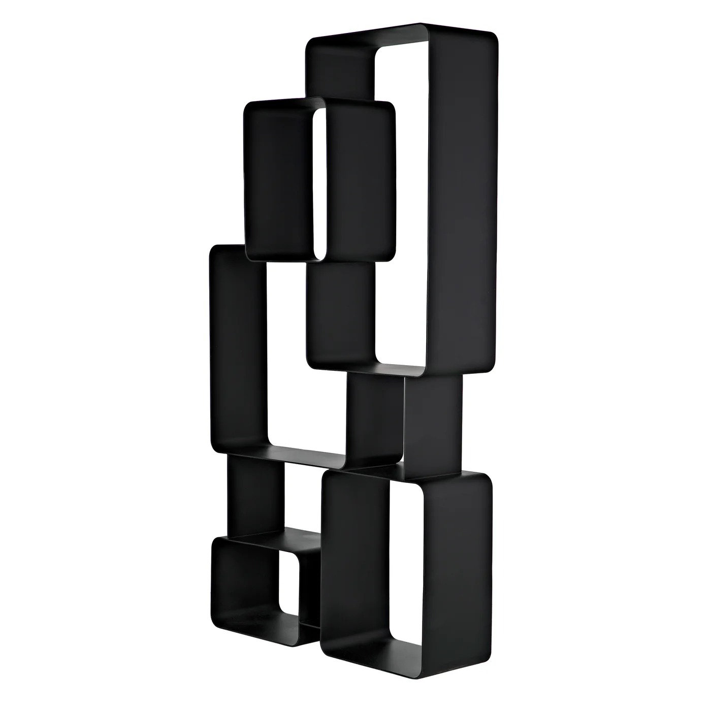 Noir Larra 74" H x 38" W Steel Geometric Bookcase | Wayfair