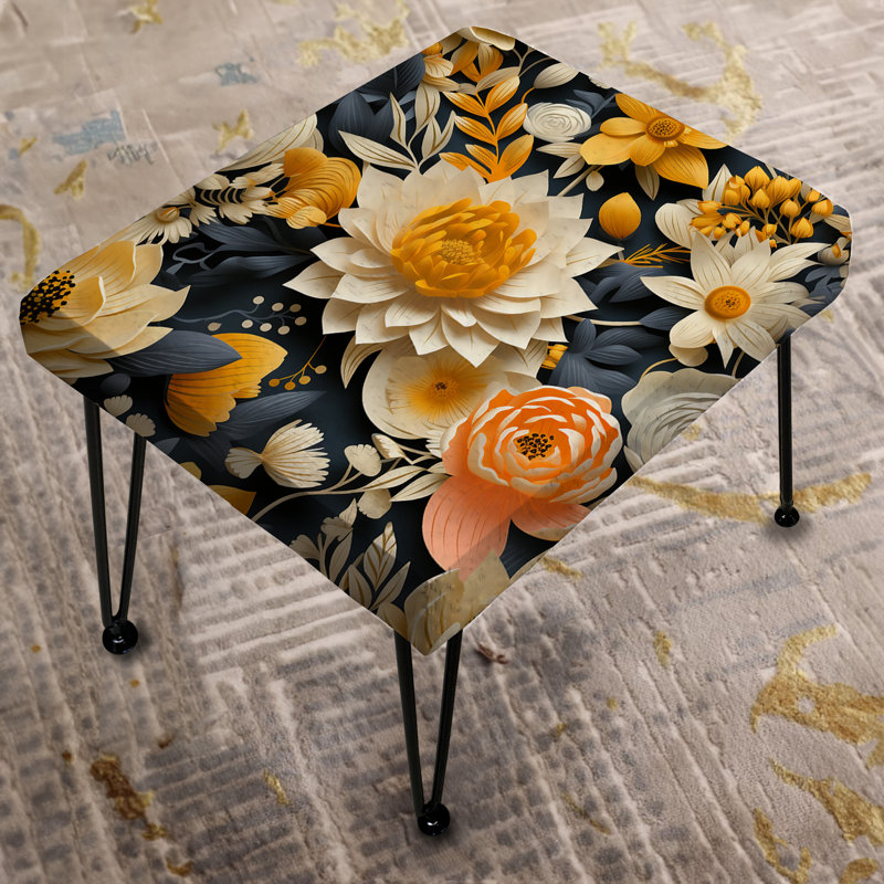 Design Art Bohemian Autumn Elegant Floral Pattern - Floral Rectangle ...