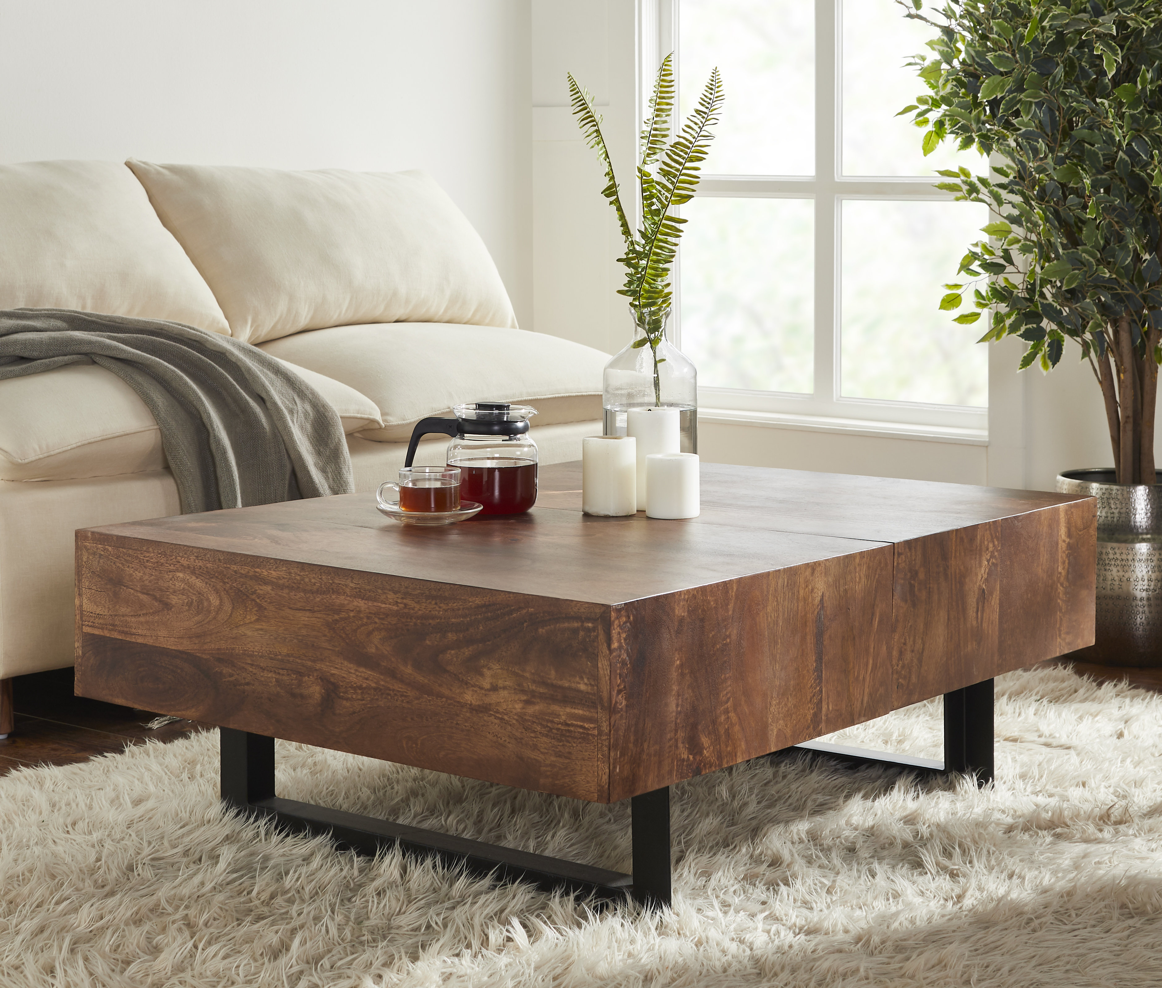 Joss & Main Mullins Extendable Sled Coffee Table with Storage & Reviews ...