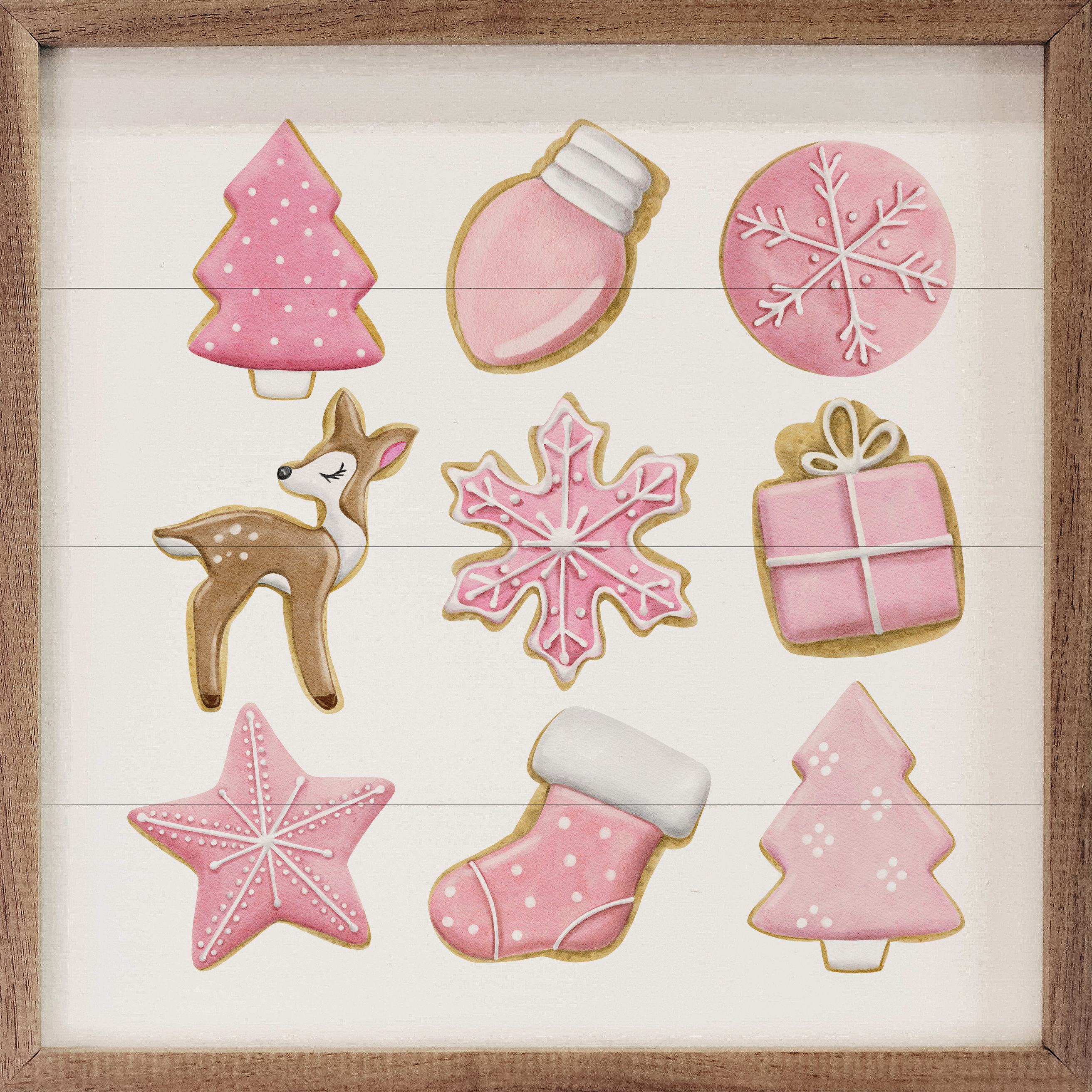 The Holiday Aisle® Pink Christmas Cookies White | Wayfair