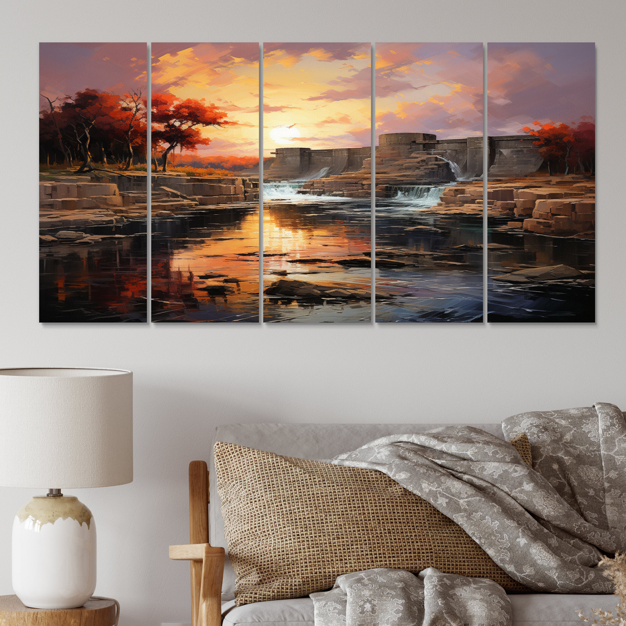 Design Art Neveda Canyon Scenery I - Landscapes Metal Wall Art Set ...