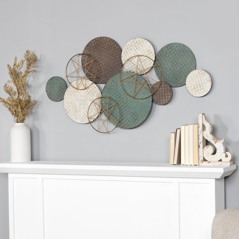 Gracie Oaks Woven Texture Metal Plate Wall Decor & Reviews | Wayfair