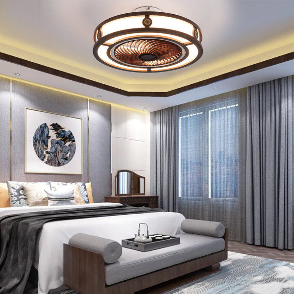 Red Barrel Studio® Elidon 20" Farmhouse Ceiling Fan with Light Kit and ...