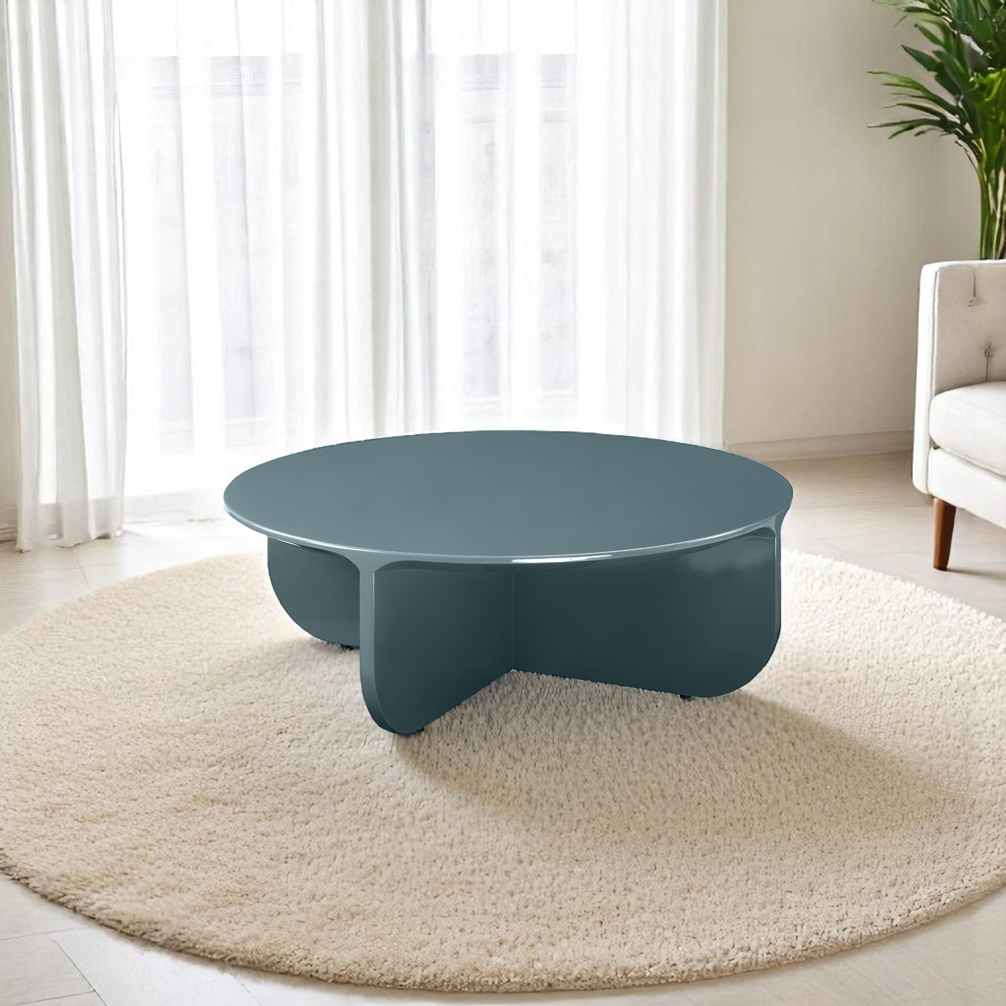 Orren Ellis Boughner Lamond Coffee Table, Glossy Lacquer Finish, Fit ...