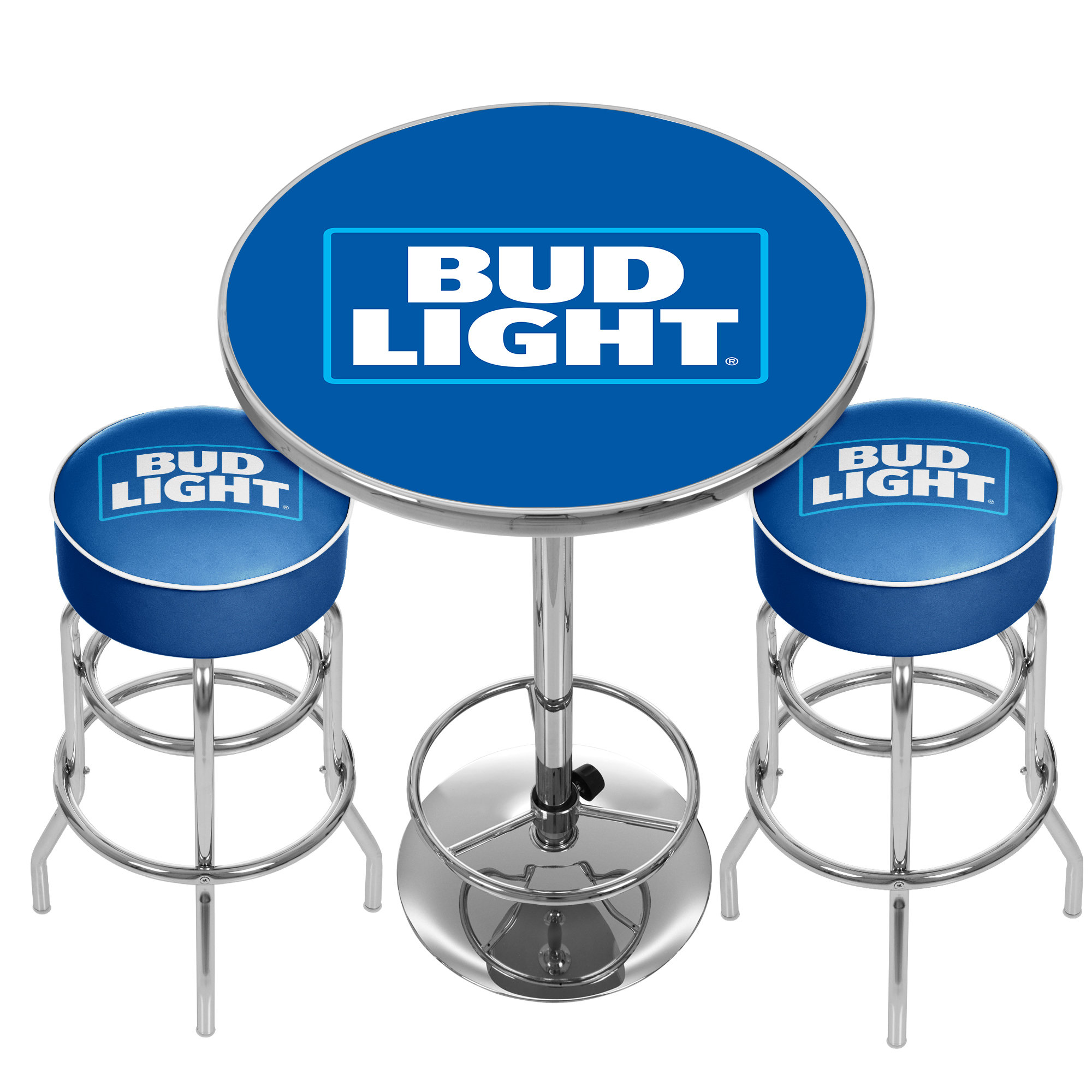 Trademark Global Ultimate Bud Light 2 - Person Bar Height Dining Set ...