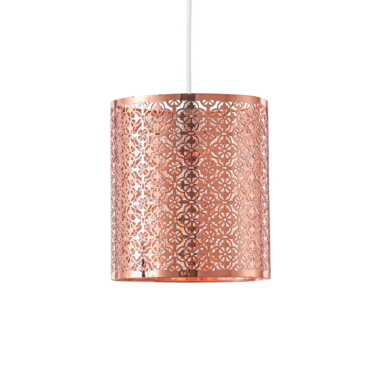 World Menagerie 25cm H x 22.5cm W Metal Drum Lamp Shade ( Screw On ) in ...