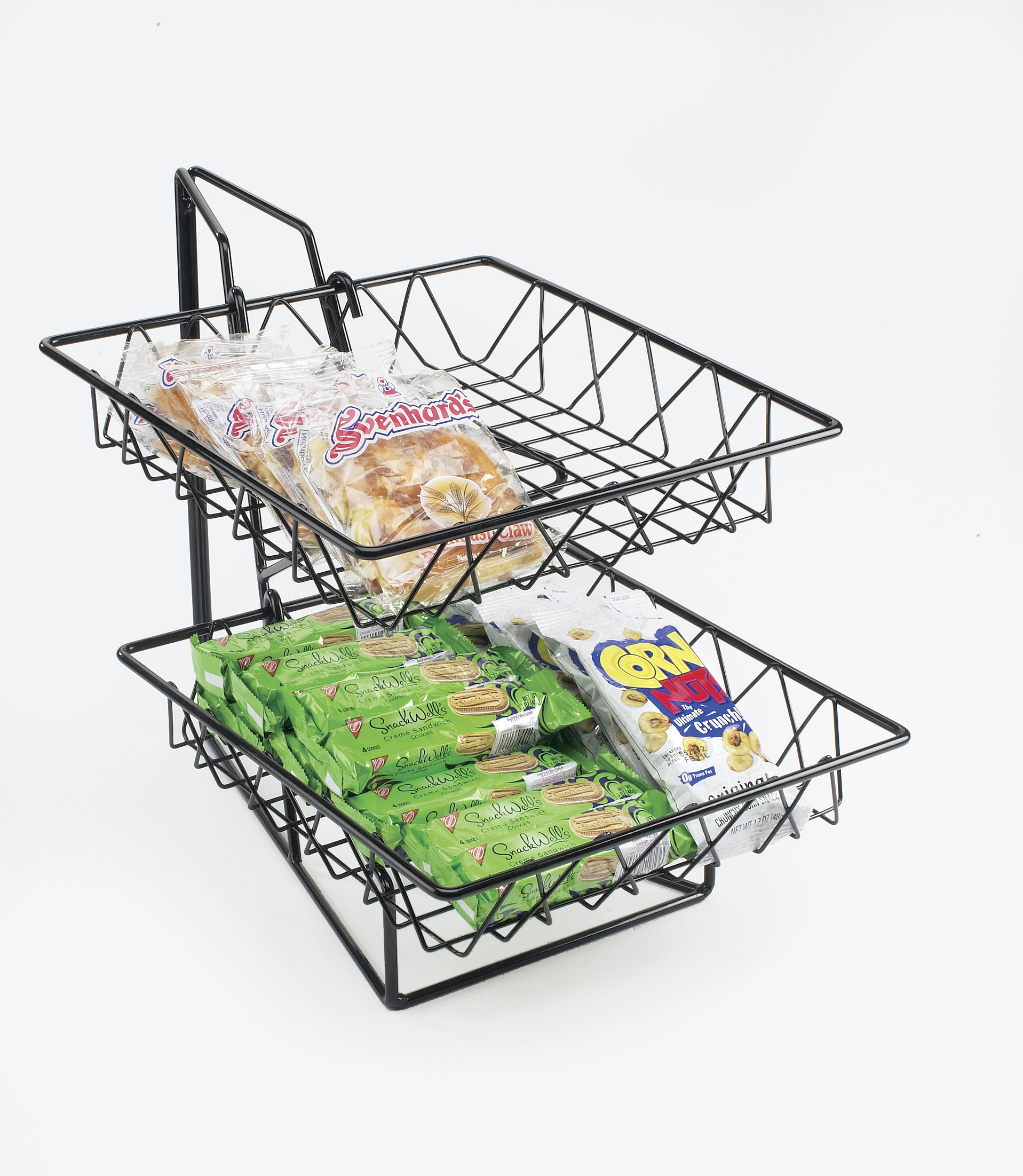 Cal-Mil Two Tier Merchandiser with Square Wire Baskets - 12" x 15" x 15 ...