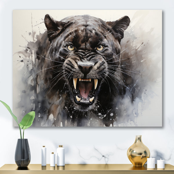Millwood Pines Black Gray Panther Silent Stalker Ink | Wayfair
