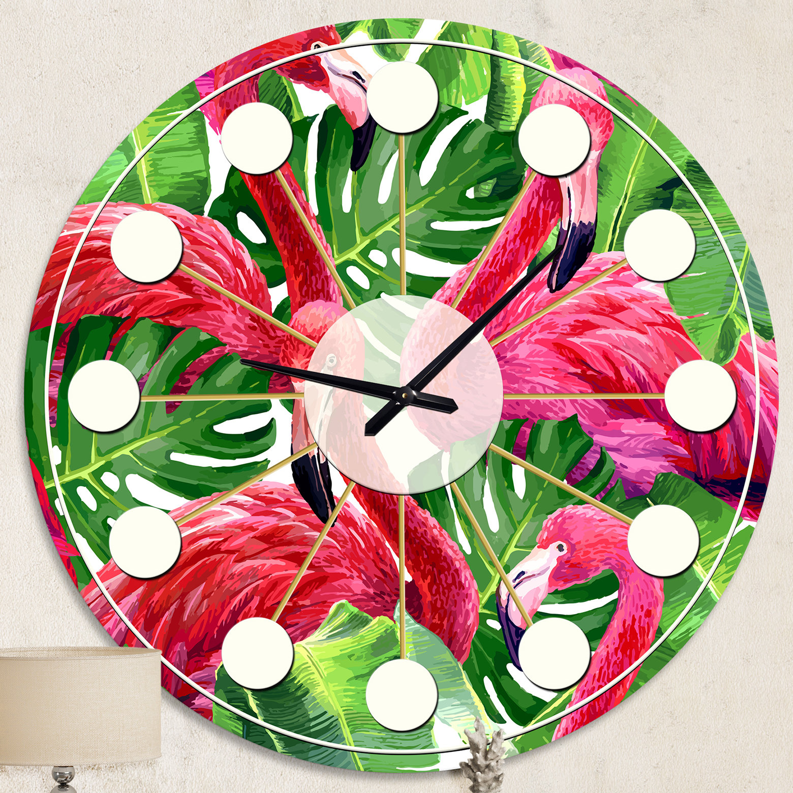 East Urban Home Retro Tropical Pink Flamingo - Mid-Century Modern wall ...