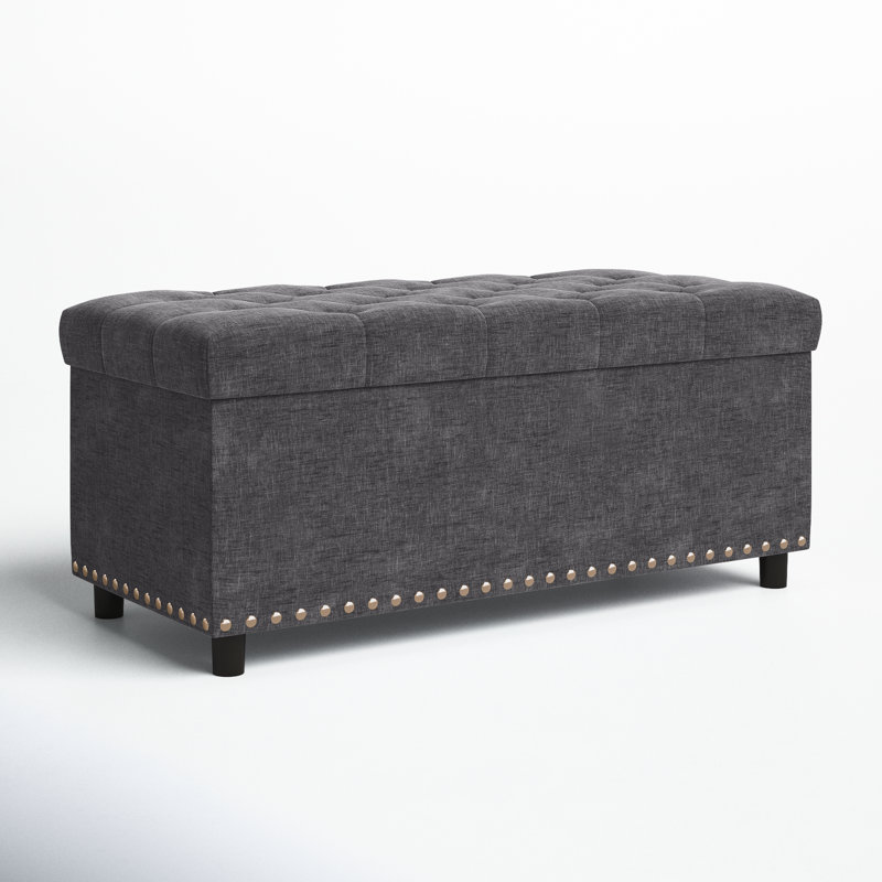 Lark Manor Almarin 35.43" Wide Tufted Rectangle Storage Ottoman ...
