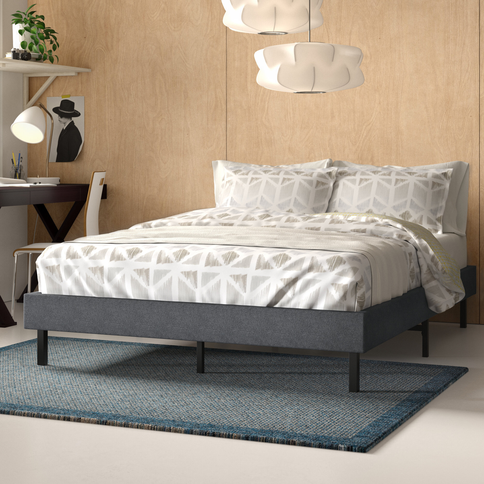 Zipcode Design™ Aster Simple No Headboard Upholstered Bed & Reviews ...