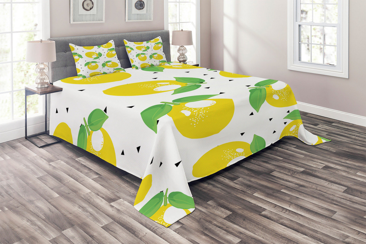 Ambesonne Yellow Microfiber Farmhouse / Country Coverlet / Bedspread ...