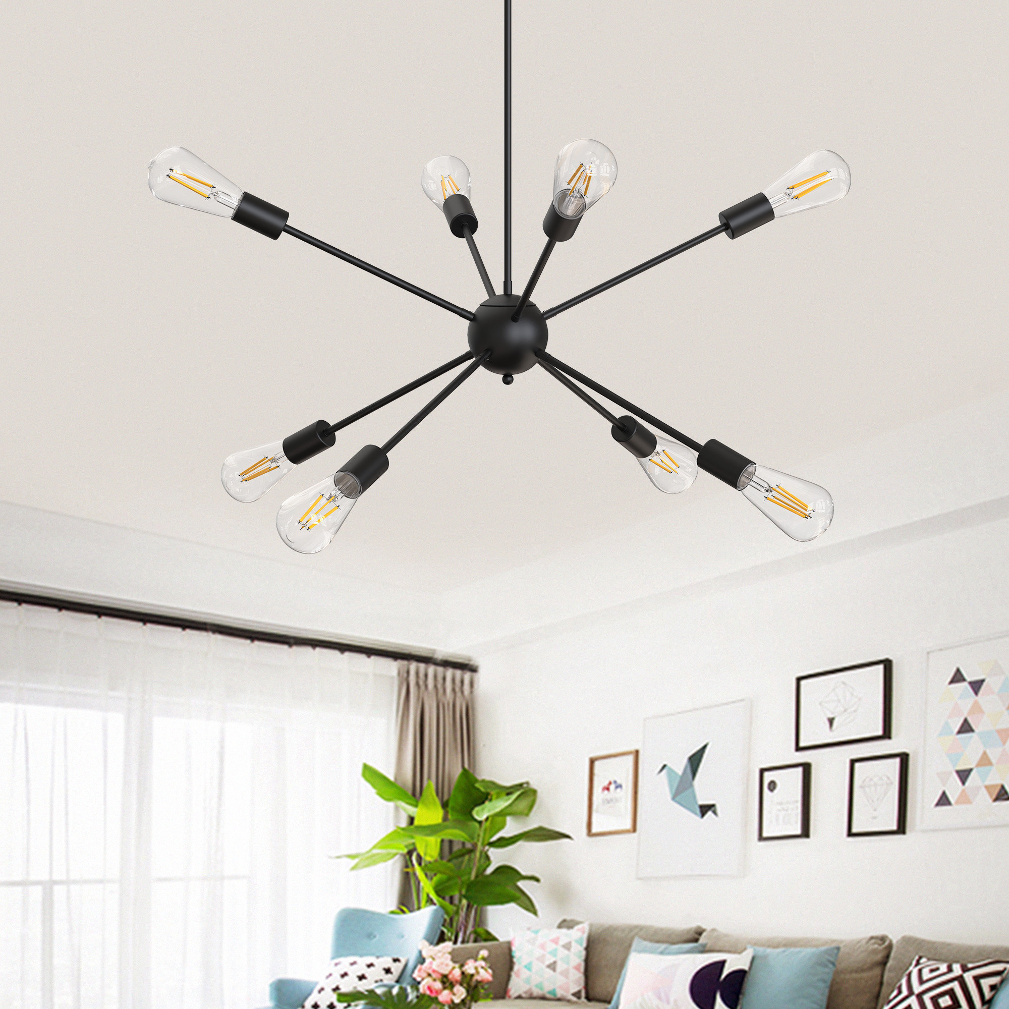 George Oliver Davit 8 - Light Sputnik Sphere Chandelier & Reviews | Wayfair