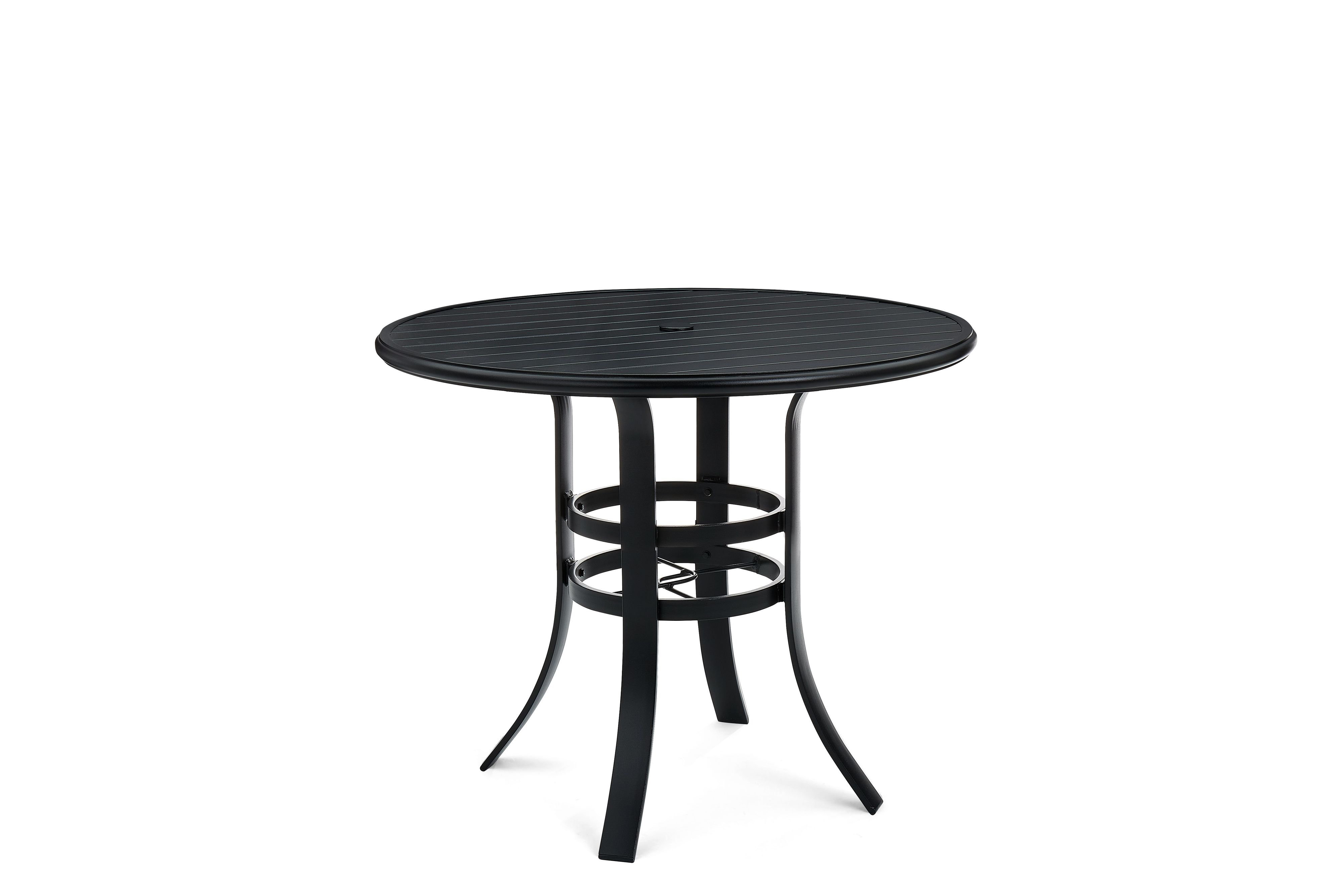 Winston Slat Top 42" Round Balcony Table, Night | Perigold