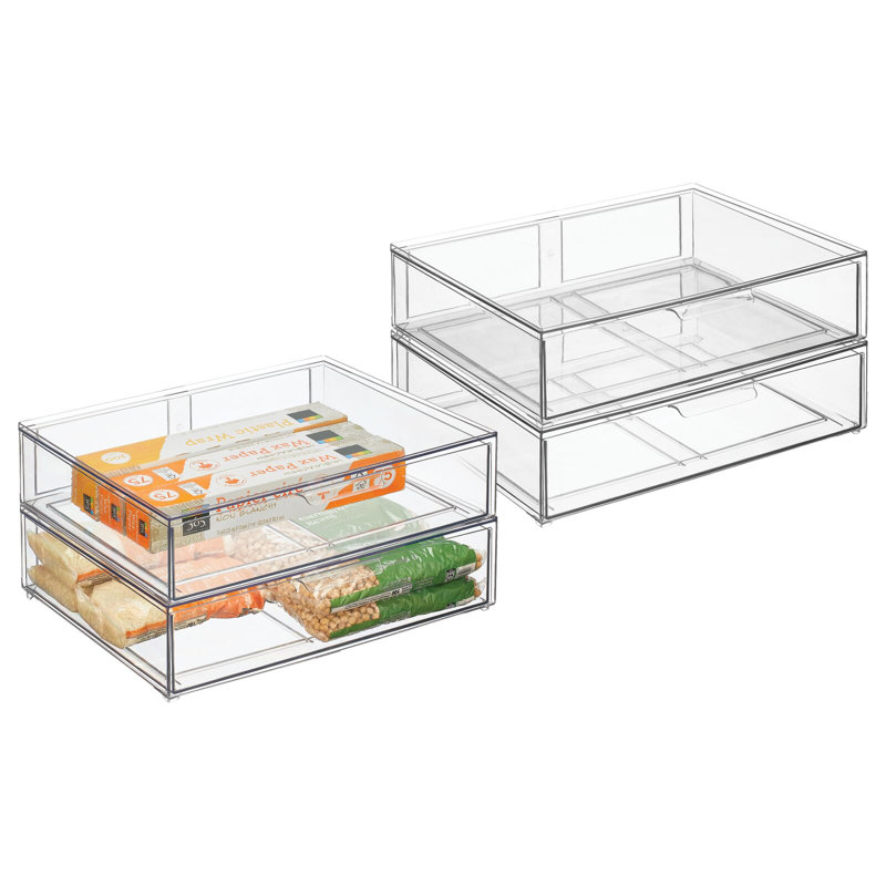 mDesign Plastic Stackable Drawer Set | Wayfair