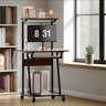 17 Stories 2 Tier Mobile Computer Desk with Printer Shelf & Keyboard ...