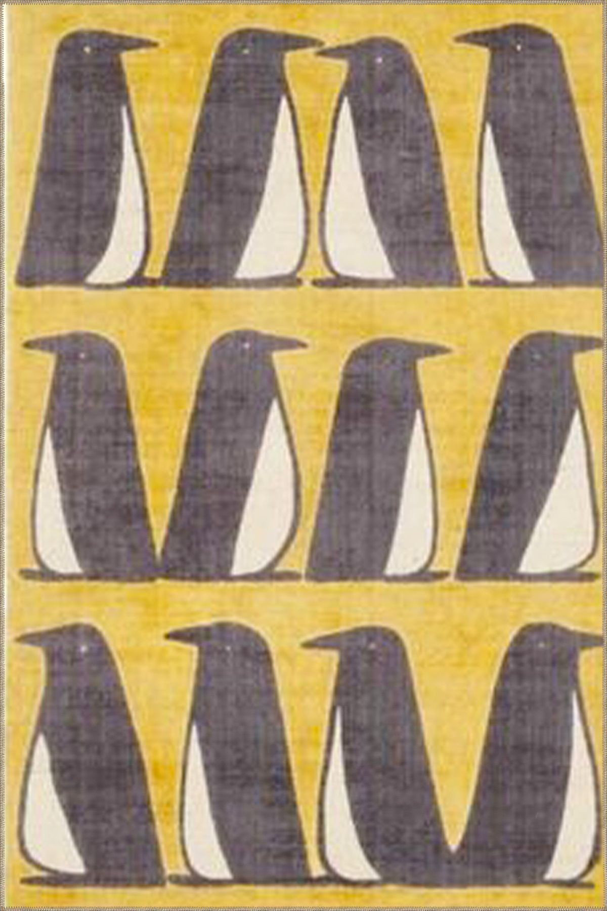 Corrigan Studio® Penguin Themed Patterned Woven Base Machine Washable ...
