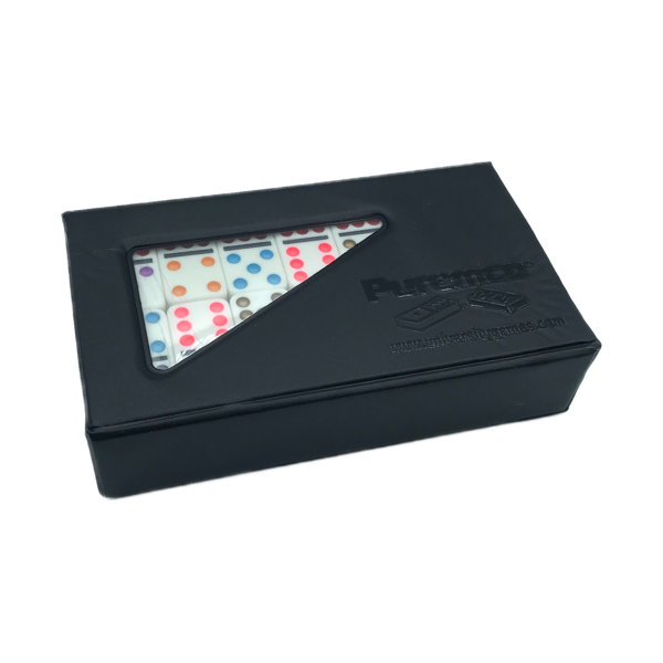 Puremco ChickenFoot Double 9 Color Dot Dominoes | Wayfair