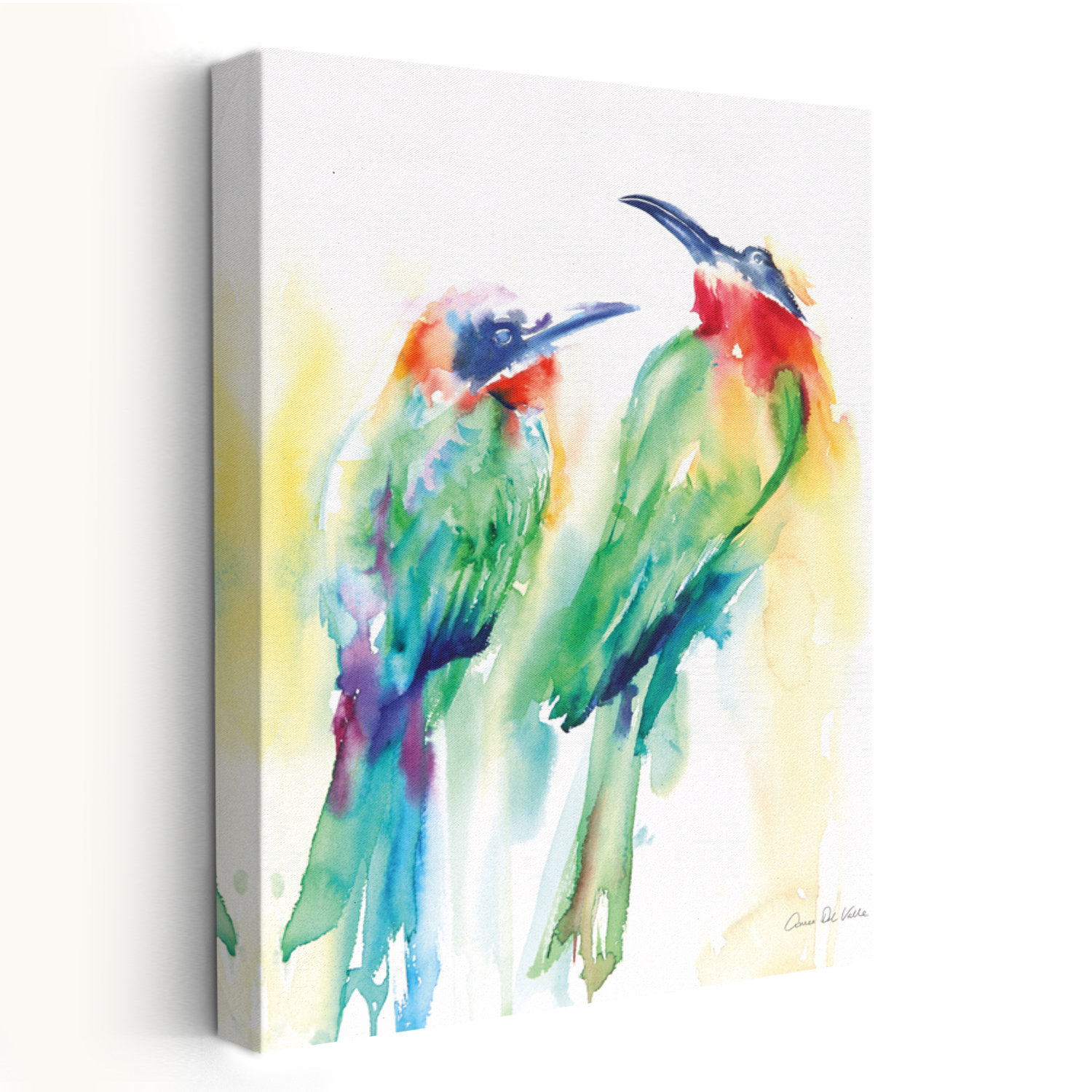 Dakota Fields Tropical Birds - Abstract Animals Birds Blue Art | Wayfair