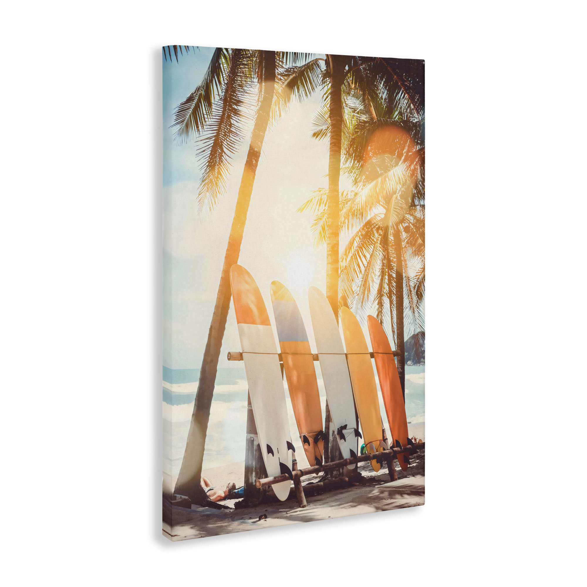Rosecliff Heights Glowing Bokeh Sunshine Surf Canvas, design by LSR ...