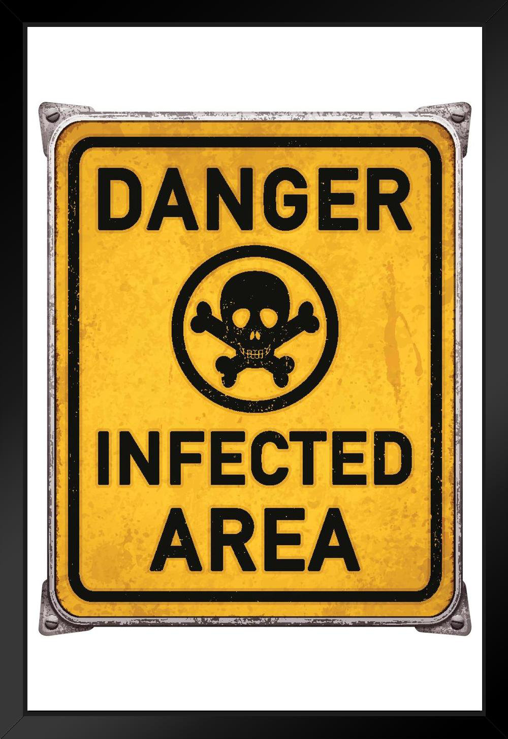 Trinx Danger Infected Area Skull And Crossbones Poison Warning Sign ...