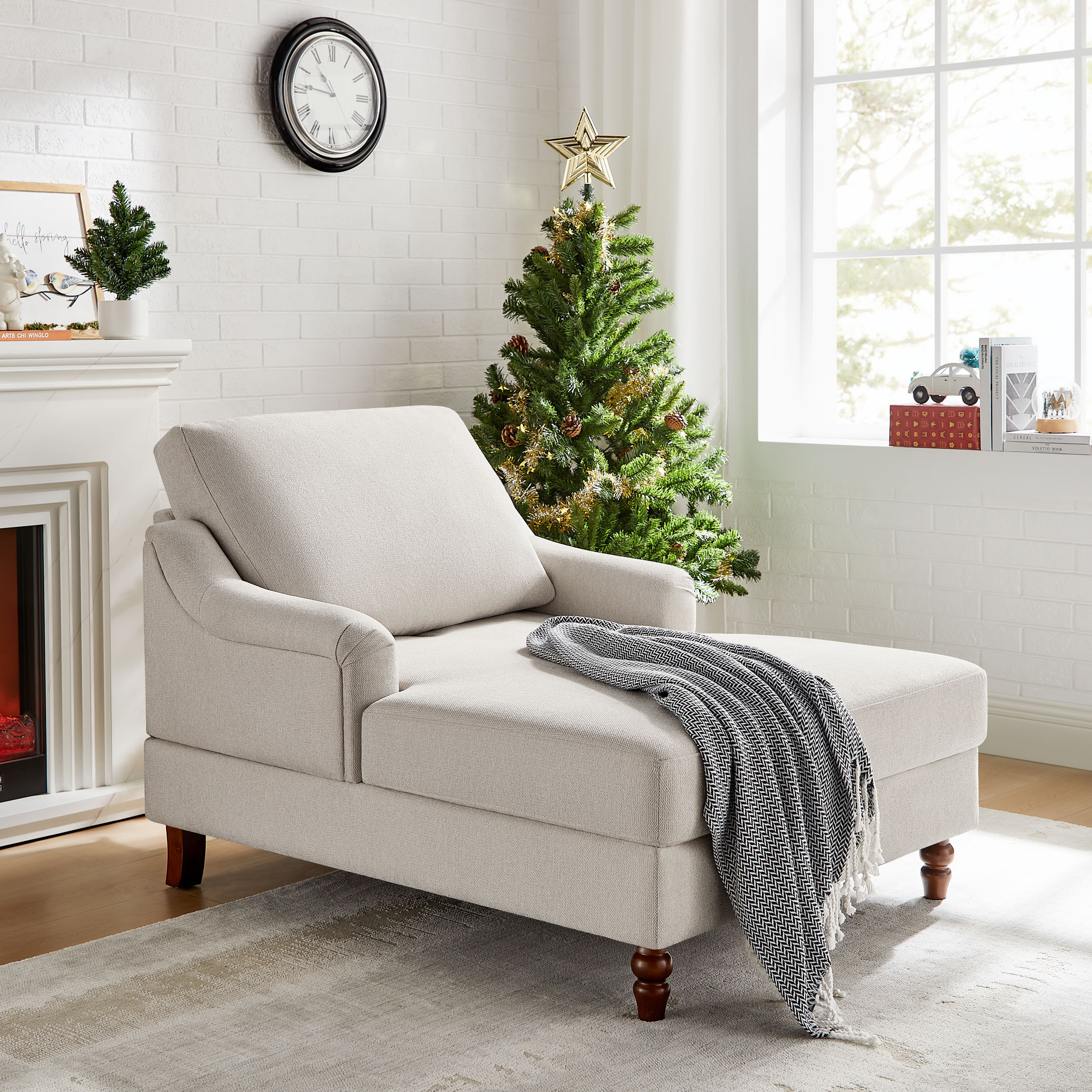 Charlton Home 38.58 Inch Upholstered Chaise Lounge - Wayfair Canada