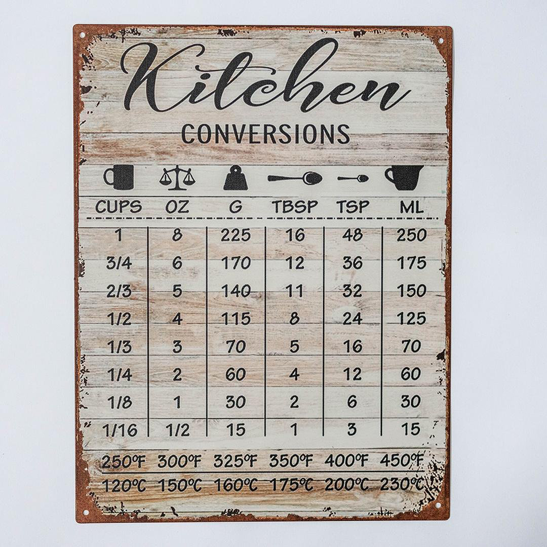 Ophelia & Co. Kitchen Conversions Chart Sign | Wayfair